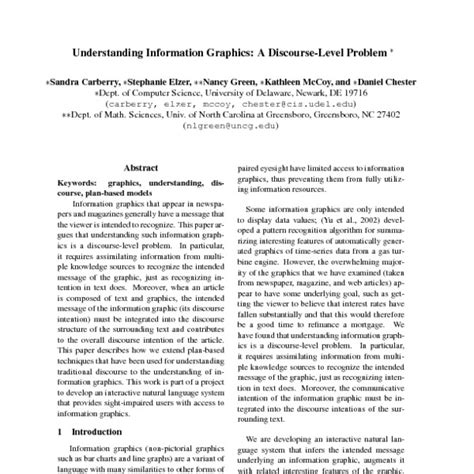 Understanding Information Graphics A Discourse Level Problem Acl