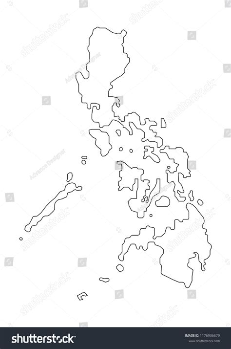 High Detailed Philippine Map Vector Illustration Stock Vector Royalty Free
