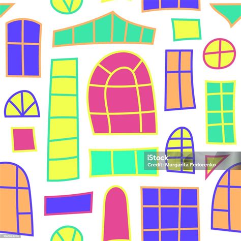 다른 Windows 요소 벡터 원활한 패턴 라운드 직사각형 삼각형 모양 등 개념에 대한 스톡 벡터 아트 및 기타 이미지 개념 귀여운 그리기 Istock