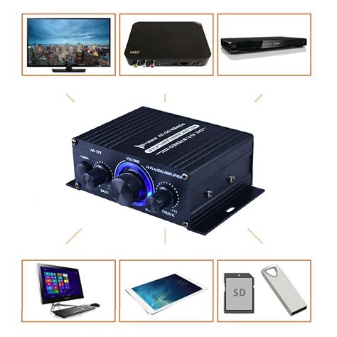 400w Mini Audio Amplifier Home Amplifier Bluetooth Free Auto Stereo Audio Car Amplifier Shopee