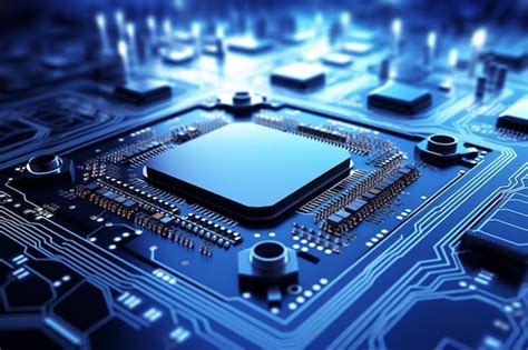 Premium AI Image White Electronic Circuit Board Detail With Cpu Space In The Middle