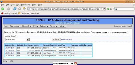 IPplan Configuration Subnets Creation