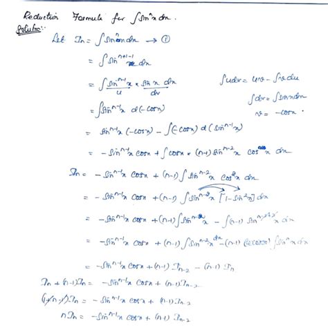 Reduction Formula