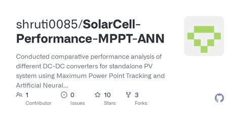 Github Shruti0085solarcell Performance Mppt Ann Conducted Comparative Performance Analysis