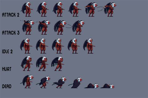 Free Yokai Pixel Sprite Sheets By Free Game Assets Gui Sprite Tilesets