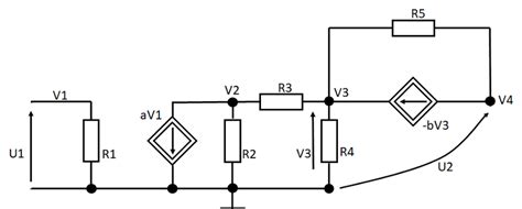 Voltage Dependent Current Source Nodal Analysis Source