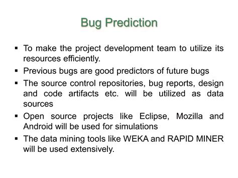 Software Bug Prediction Ppt