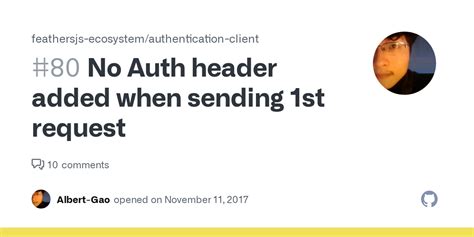 No Auth Header Added When Sending 1st Request · Issue 80 · Feathersjs