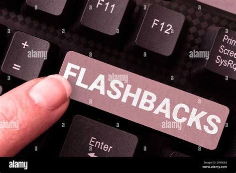 Text Caption Presenting Flashbacks Word Written On Interruption Of