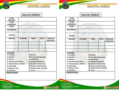 Hoja De Tramite 2023 Pdf