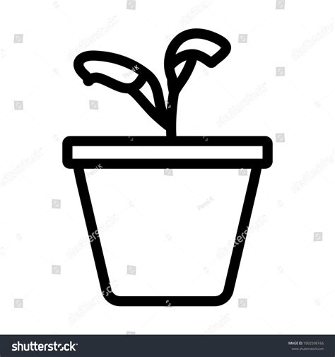 Seedling Icon Bold Outline Design Editable Stock Vector Royalty Free 1992598166 Shutterstock