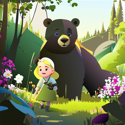 Premium Vector Illustration For The Book Masha And The Bear Vector