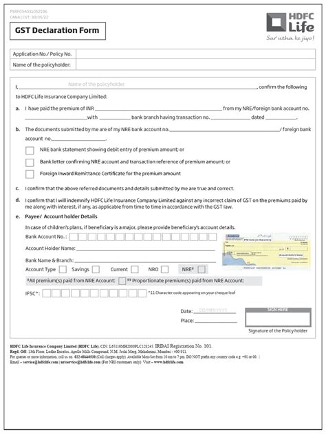 Gst Declaration Form V1 Ai Pdf Insurance Service Industries