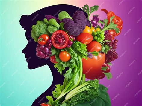 Premium Photo Human Body Silhouette Made Of Healthy Food