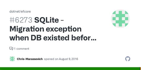 Sqlite Migration Exception When Db Existed Before The Migration Guidance · Issue 6273