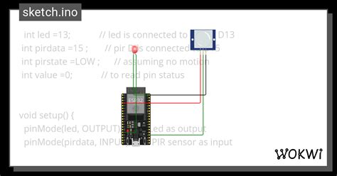 Pir Sensor Wokwi Esp32 Stm32 Arduino Simulator