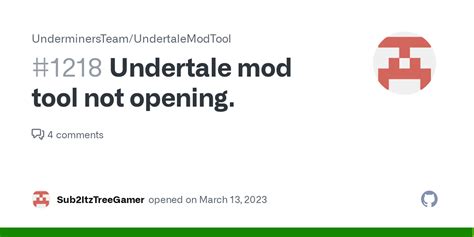 Undertale Mod Tool Not Opening · Issue 1218 · Underminersteamundertalemodtool · Github