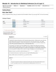 Module 18 QUIZ 1 Pdf Module 18 Introduction To Statistical Inference 1a Of 3 Quiz 1 Due