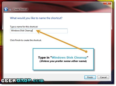 Create A Shortcut To Windows Disk Cleanup