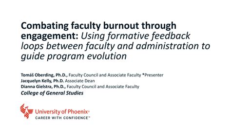 Pdf Combating Faculty Burnout Through Engagement Using Formative
