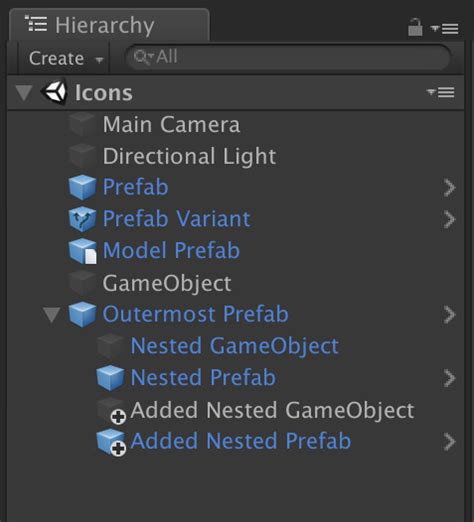 New Icons In Hierarchy Unity Engine Unity Discussions