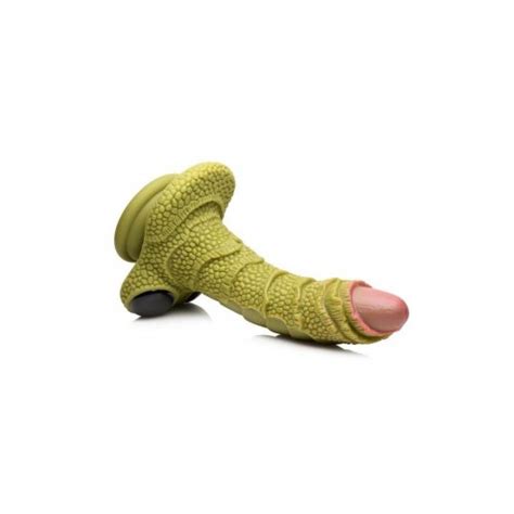 Creature Cocks Swamp Monster Scaly Silicone Dildo Green Sex Toy