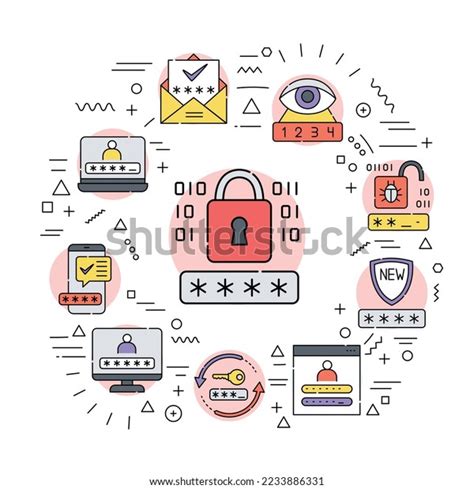 Data Security Web Banner Infographics Linear Stock Vector Royalty Free 2233886331 Shutterstock
