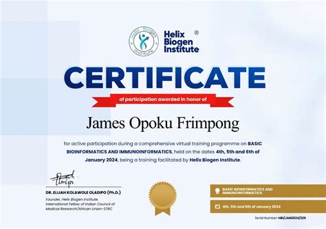 James Opoku Frimpong On Linkedin Bioinformatics Immunoinformatics Training
