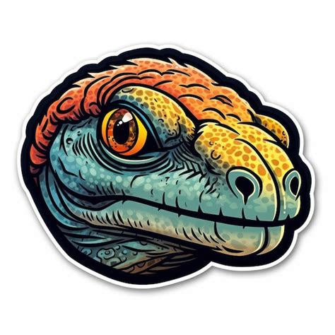 Cartoon Style Newt Sticker Badge Design Premium Ai Generated Image