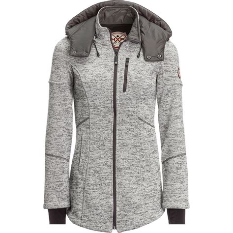 Hfx Water Repellent Bonded Fleece Sweater Jacket Womens Steep And Cheap