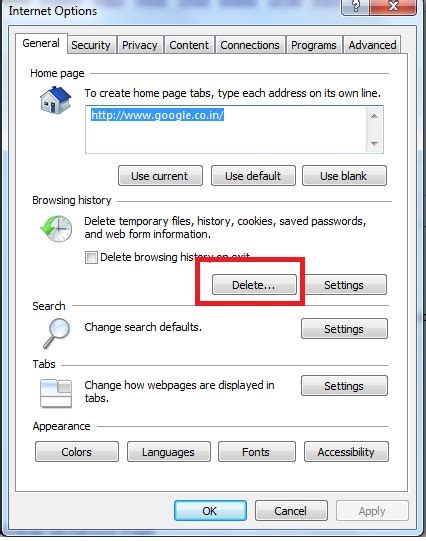 How To Clear Internet Browsing History In Internet Explorer 8 Expert