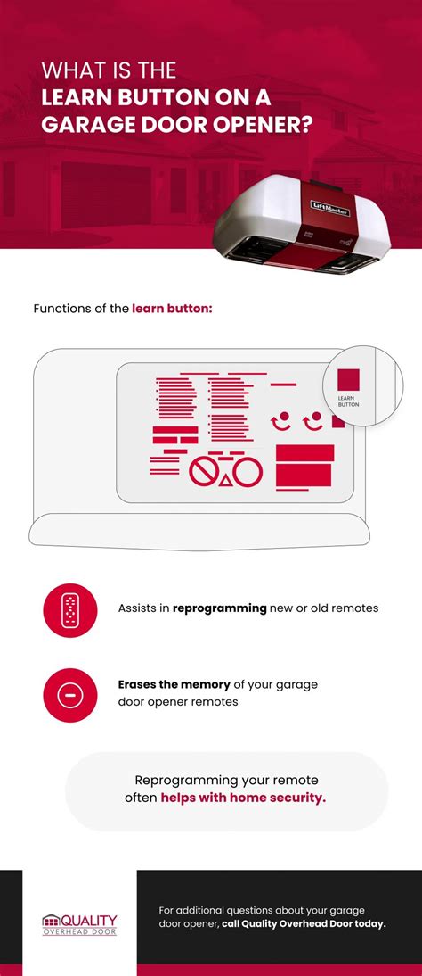 What Is The Learn Button On A Garage Door Opener Quality Overhead Door