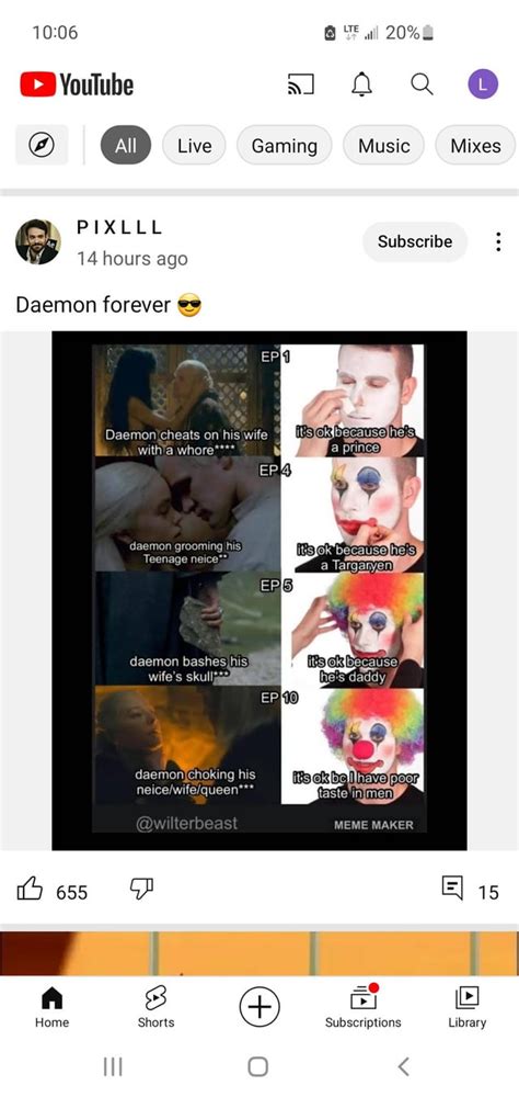 Repost Daemon Is An Unhealthy Character Who Commits Indefensible Actions Regularly And