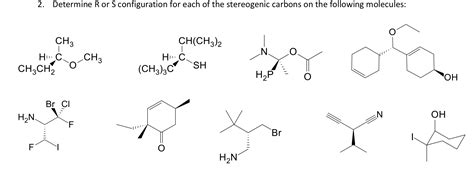 2 Determine R Or S Configuration For Each Of The