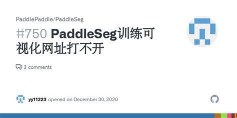 PaddleSeg训练可视化网址打不开 Issue 750 PaddlePaddle PaddleSeg GitHub