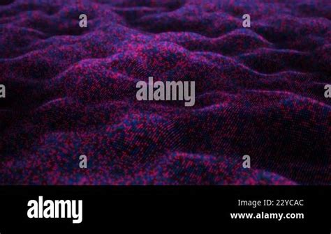 Abstract Flowing Smooth Cloth Surface Fractal Waves Background Grid Mesh Of Dots Water Like