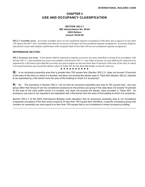 Use And Occupancy Classification