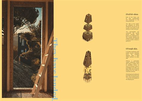 Architecture Project Tree Bark Clad Pods Elevated Among Maritime