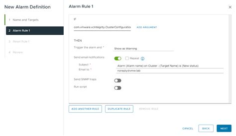 Monitor Configuration Drift With Alarms For Vsphere Configuration Profiles Vmware Cloud