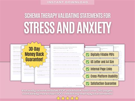 Stress And Anxiety Schema Therapy Validating Statements Workbook
