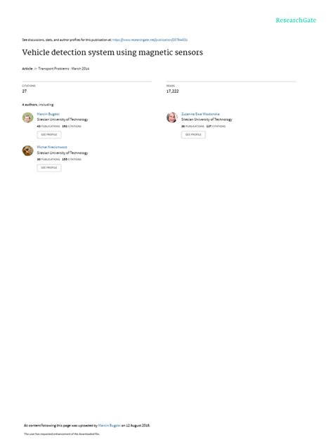 Vehicle Detection System Using Magnetic Sensors Pdf