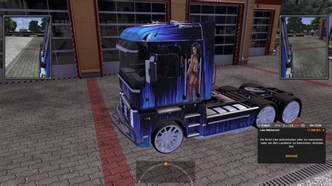Ets 2 Sexy Blue Flames V 2 0 Skins Mod Für Eurotruck Simulator 2