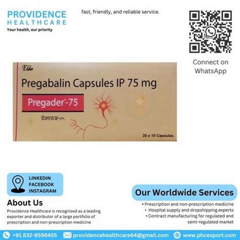 Pregader 75 Mg At ₹ 100 Stripe Pregabalin Capsules And Tablets In Nagpur Id 2854570300512