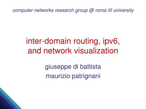 Ppt Inter Domain Routing Ipv6 And Network Visualization Powerpoint Presentation Id3349368