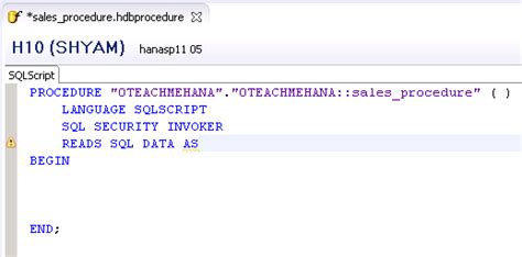 Sap Hana Hdb Stored Procedure Sap Hana Tutorial 14