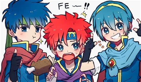 Ike Marth And Roy Fire Emblem Drawn By Waffuum Danbooru