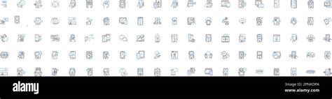 Digital Innovation Line Icons Collection Disruption Advancement Transformation Creativity