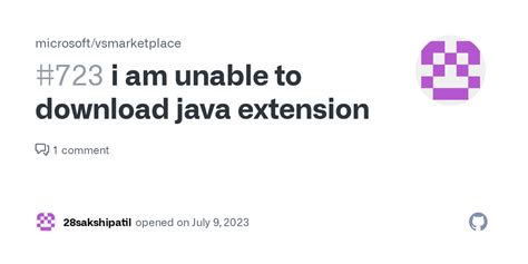 I Am Unable To Download Java Extension · Issue 723 · Microsoftvsmarketplace · Github