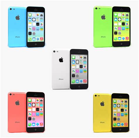 Apple Iphone 5c All Colors 3d Model 79 Max Wrl 3dm Obj Lxo Ma