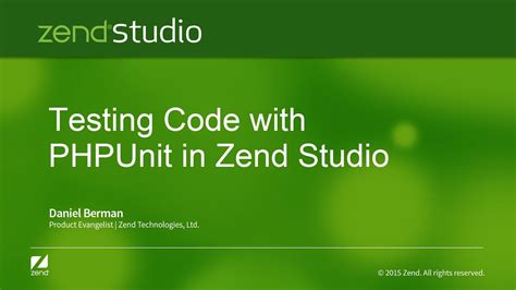 Testing Code With PHPUnit In Zend Studio YouTube